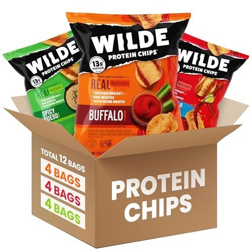 WILDE Spicy Protein Chips Variety Pack 1.34oz - Keto-Friendly Snack