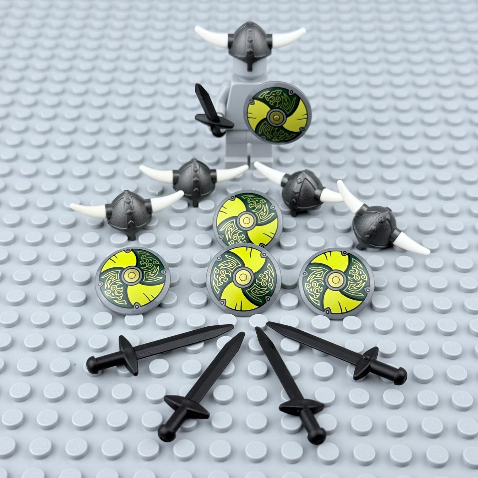 LEGO Viking Armor Set: Helmets, Shields, Swords