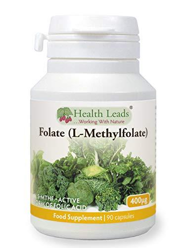 Folate 400μg Capsules for Prenatal Support - 90 Count