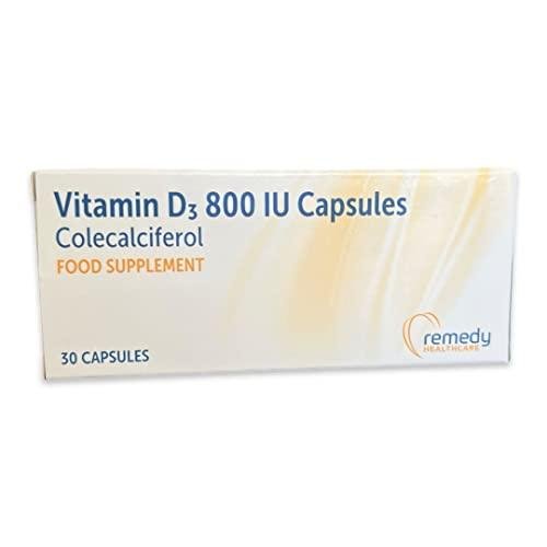 Vitamin D 800IU Capsules - 30 Count Supply