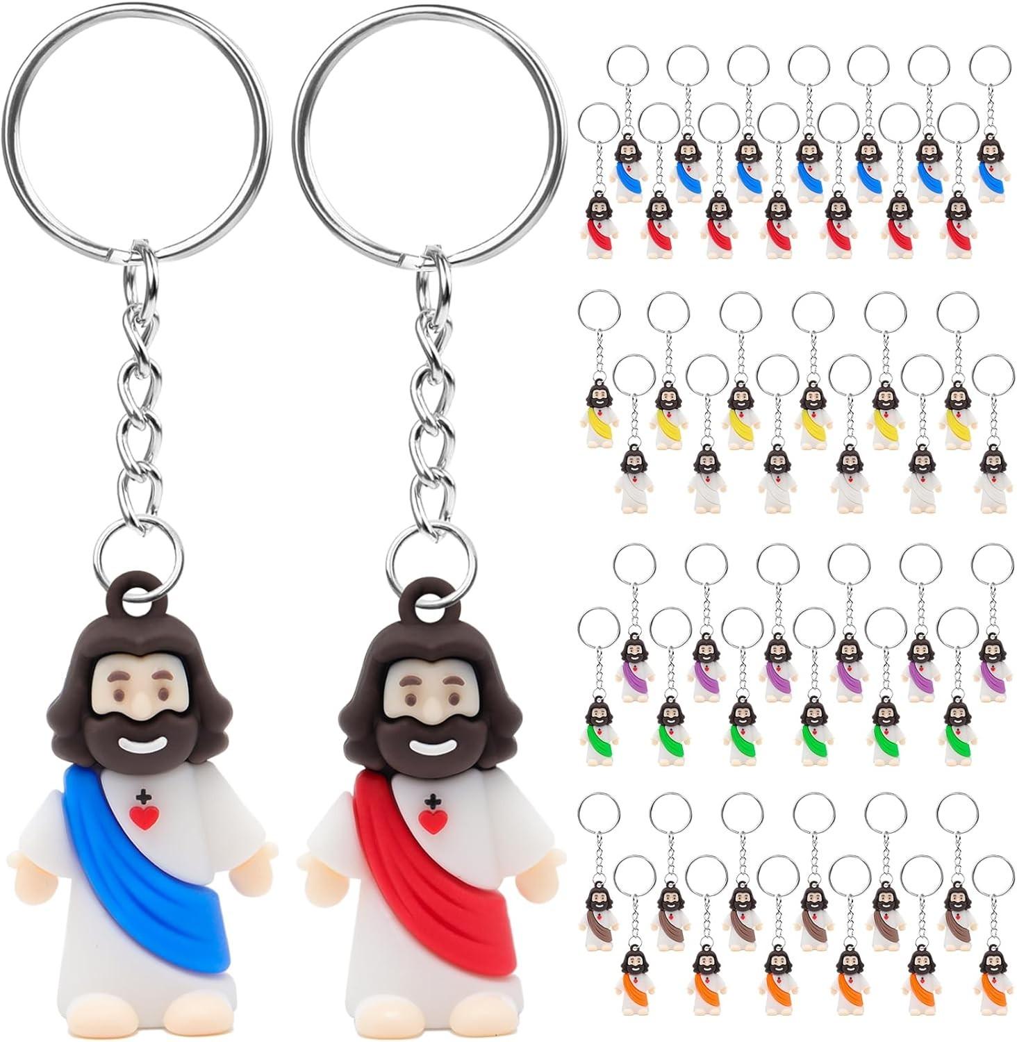 50 Mini Jesus Keychains – Perfect for Gifts!