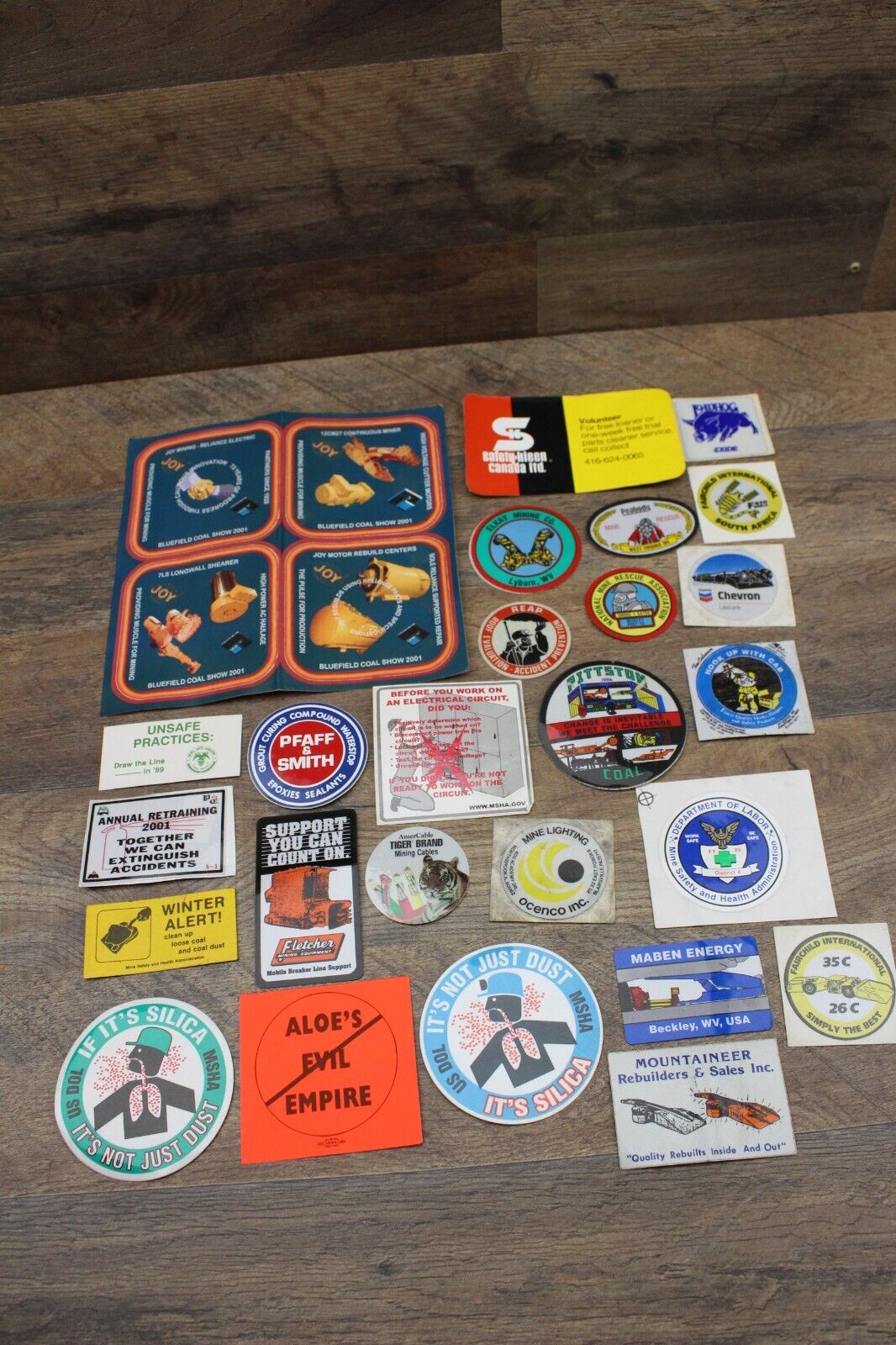 Vintage UMWA Coal Mining Stickers Bluefield WV