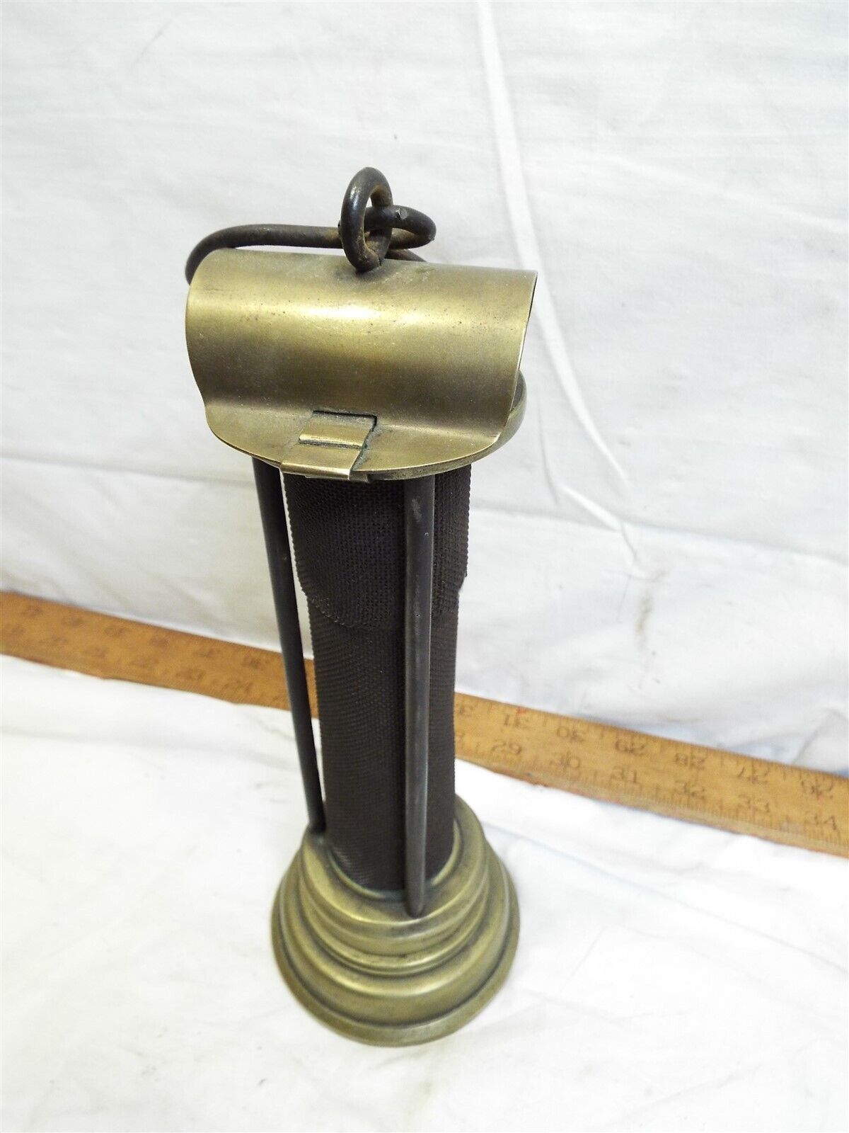 Vintage Antique Brass Davy Lamp Lantern Miner's Decor