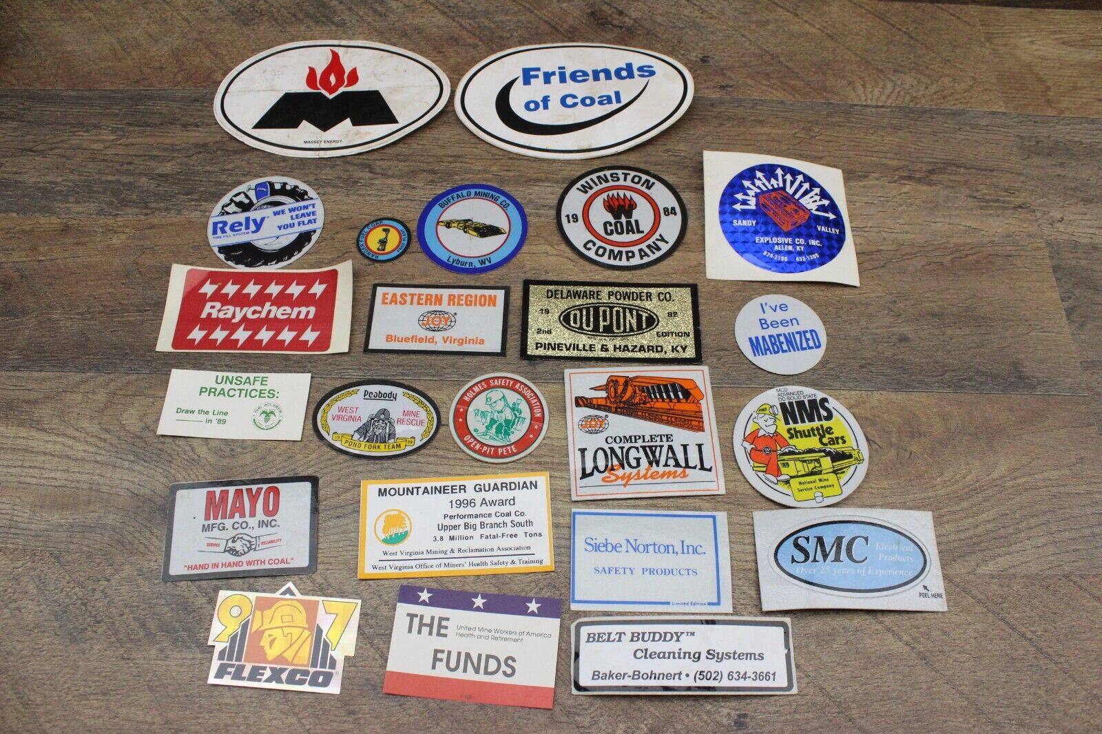 Vintage UMWA Coal Mining Stickers - WV, KY