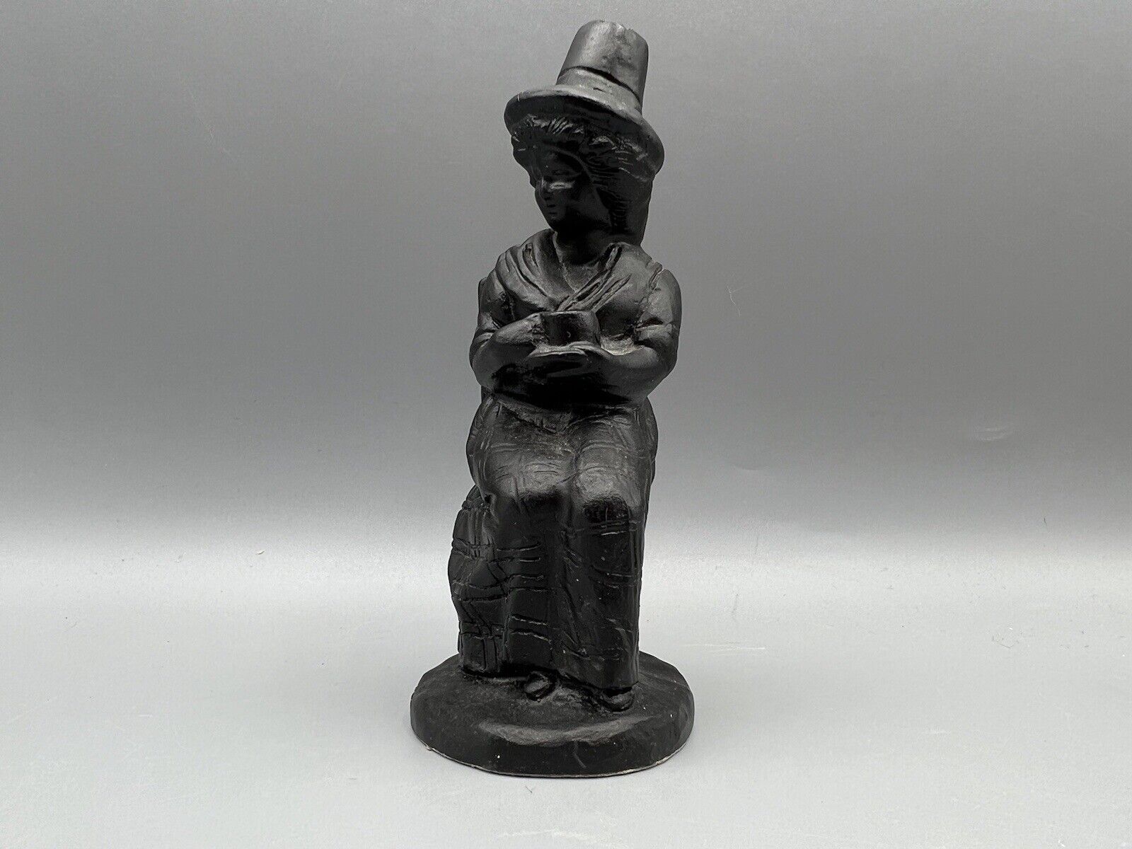 Vintage Coal Miners Figure Woman Sculpture 5"" Wales