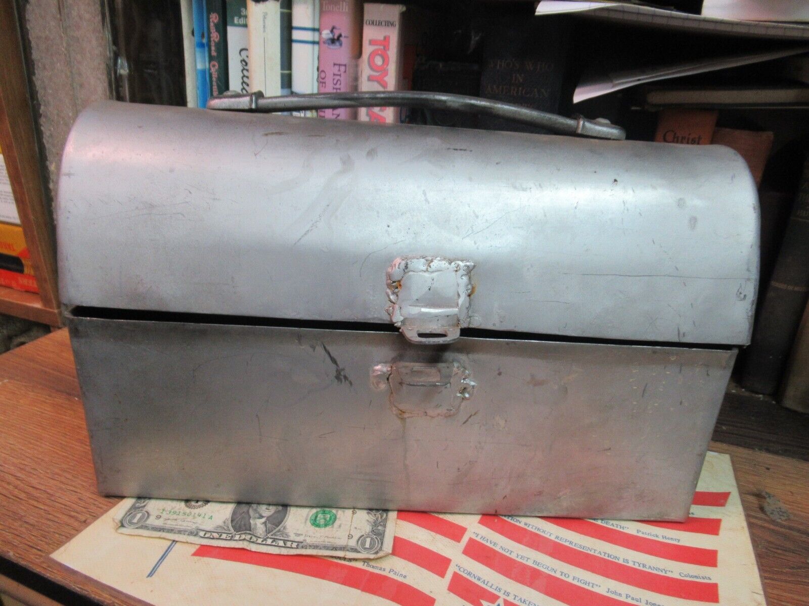 Authentic Vintage Steel Lunch Box for Coal Miners