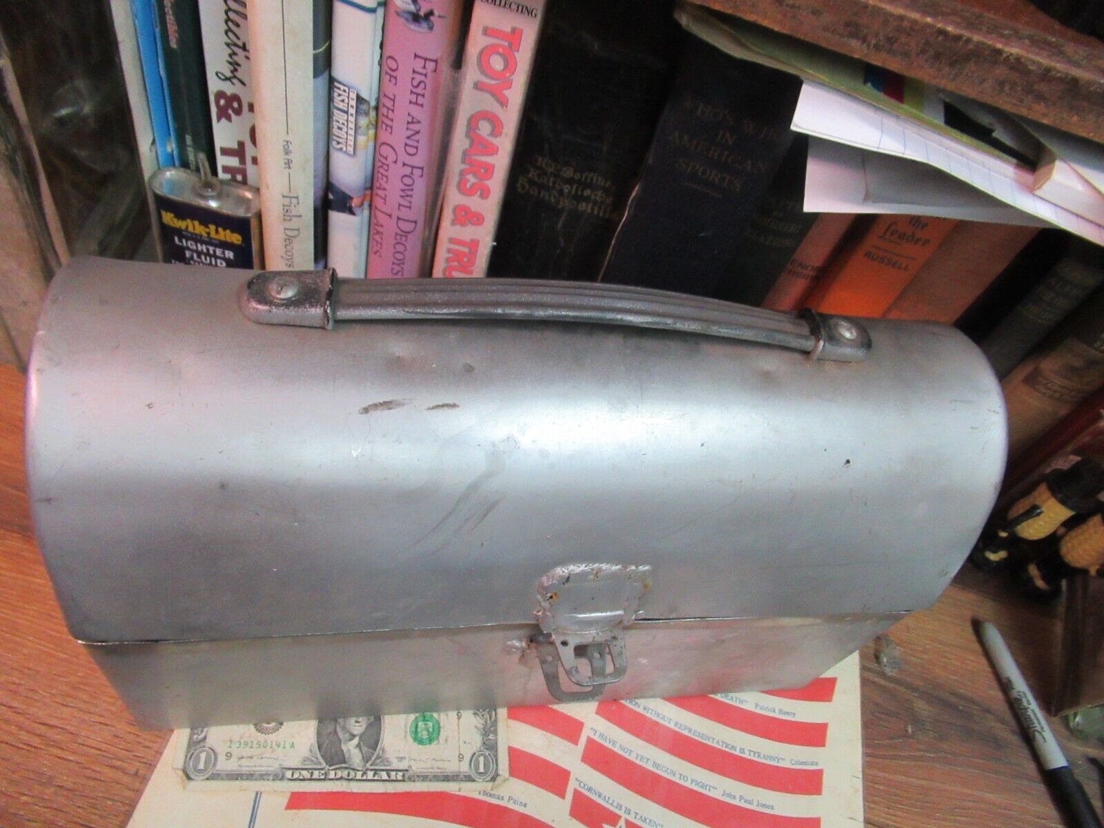 Authentic Vintage Steel Lunch Box for Coal Miners
