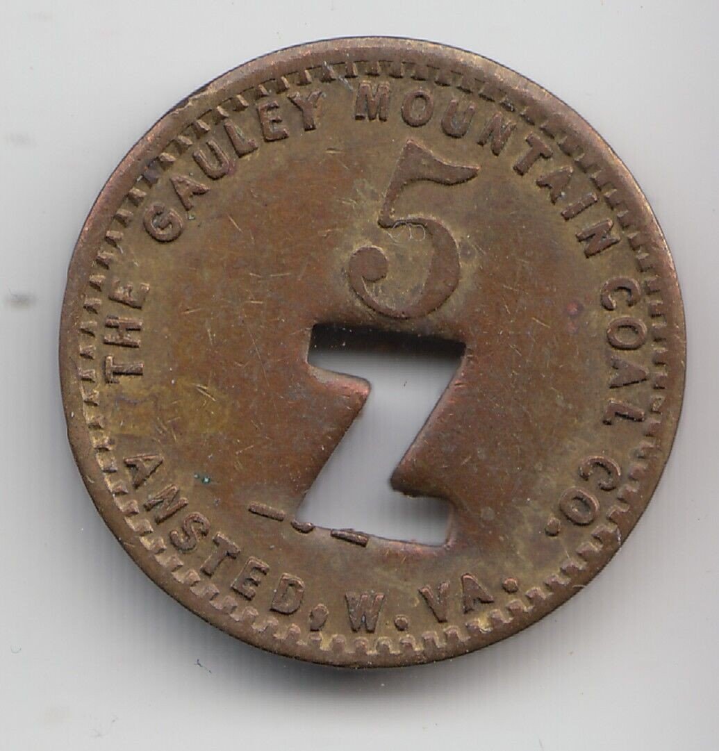 Gauley Mountain Coal Co 5 Cents Token - Collectible