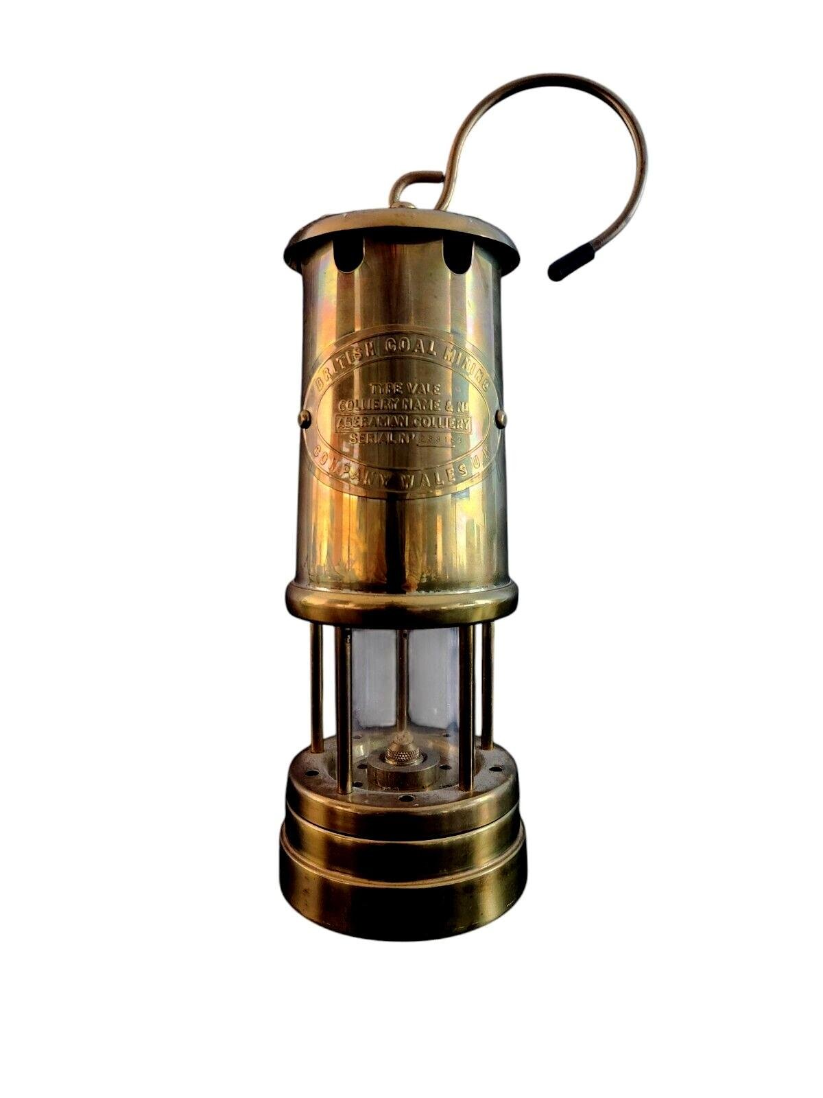 Authentic British Coal Mining Brass Lantern Lamp