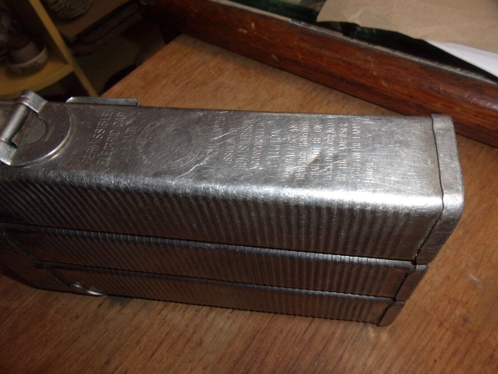 1939 Thomas Edison Model P Cap Lamp for Miners