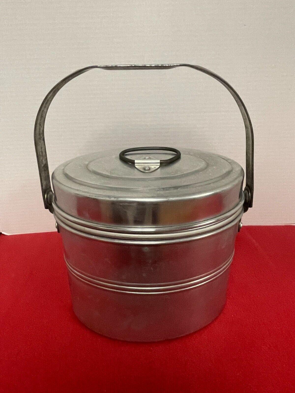 Vintage Aluminum Miners Bucket – Perfect for Coal Mining