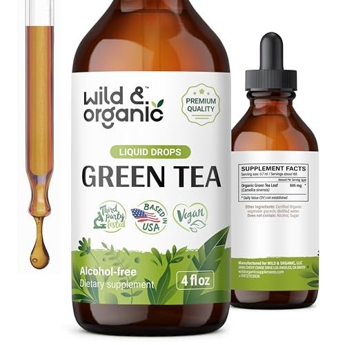 Organic Green Tea Extract Drops for Antioxidant Boost