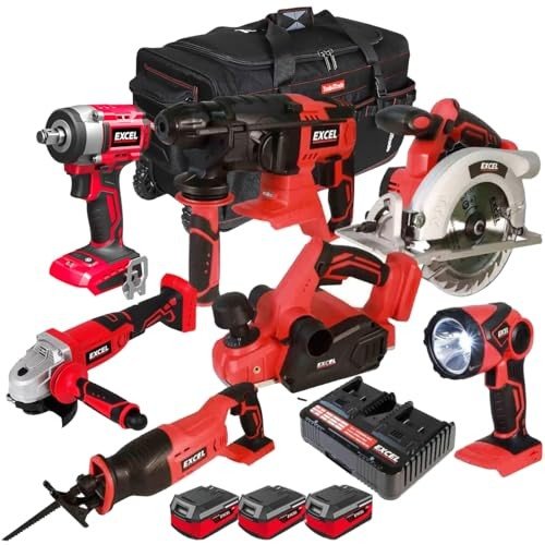Excel 18V Cordless Power Tool Combo Kit - Buy Now!