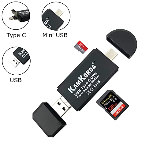 High-Speed Black USB-C Card Reader Adapter
