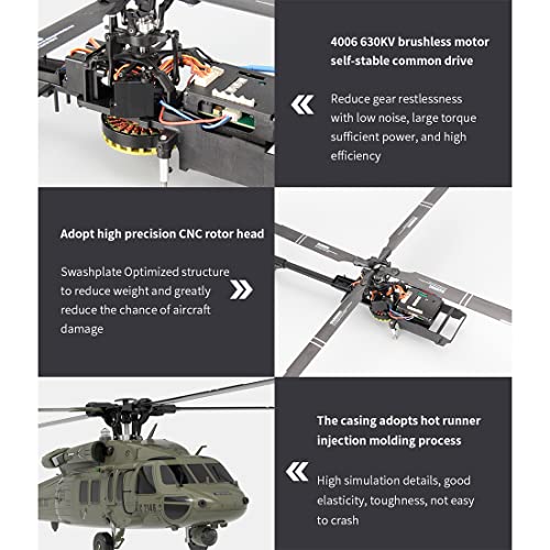 Dual-Brushless UH-60 RC Helicopter Model - High-performance