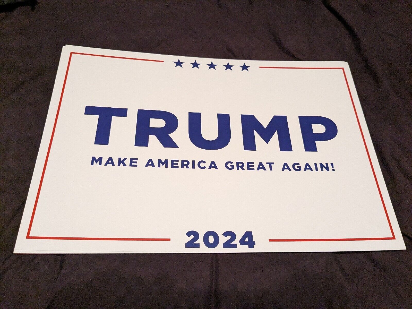 Show support for Trump's 2024 campaign with this official sign poster!