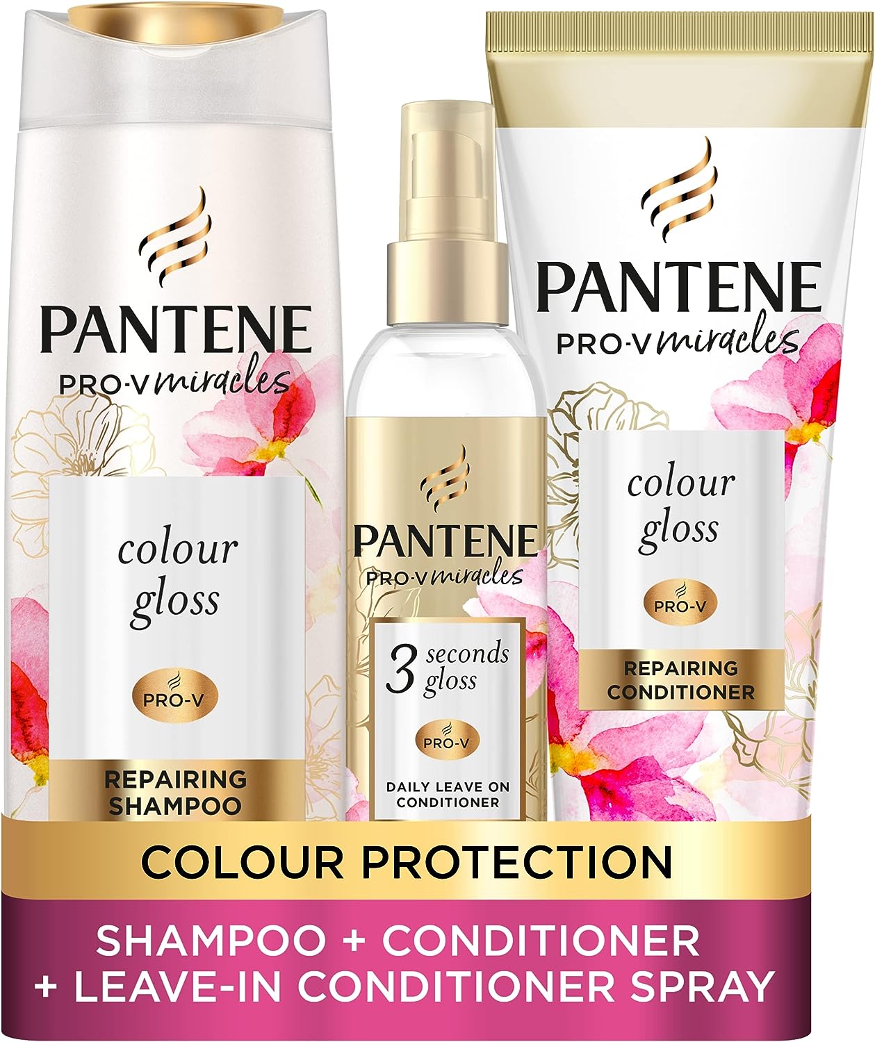 Pantene Colour Shampoo And Conditioner Set + Leave-In Conditioner Spray ...