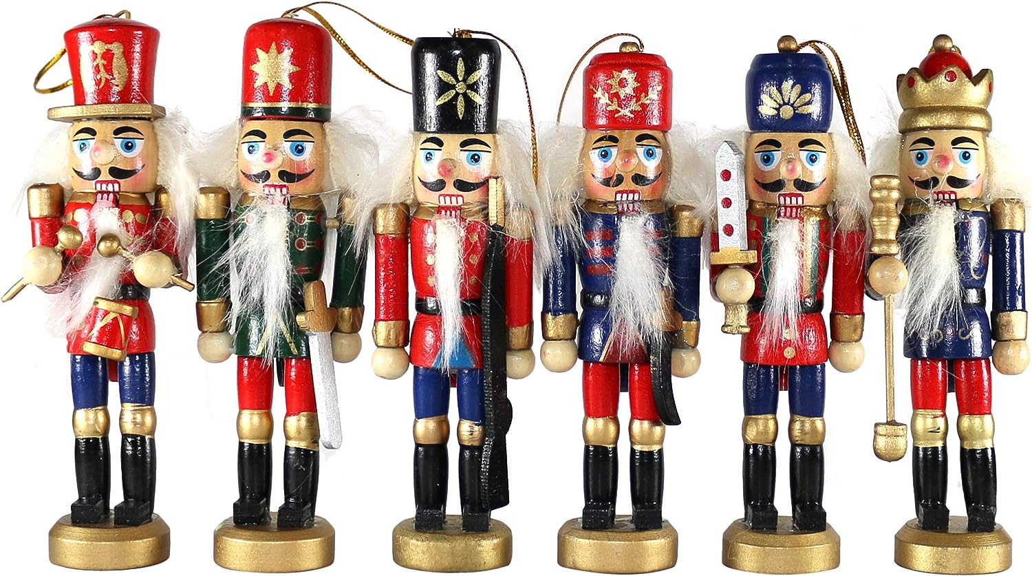 Traditional Wooden Nutcracker Decorations: Festive Handmade Ornaments