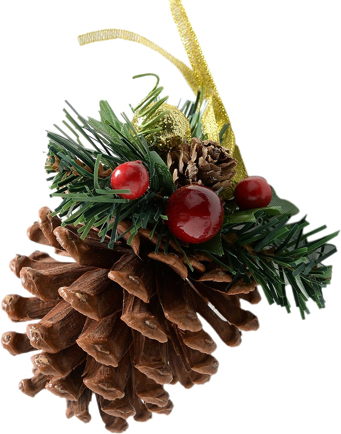 Decorated Pine Cone Christmas Decoration - Pack of 5
