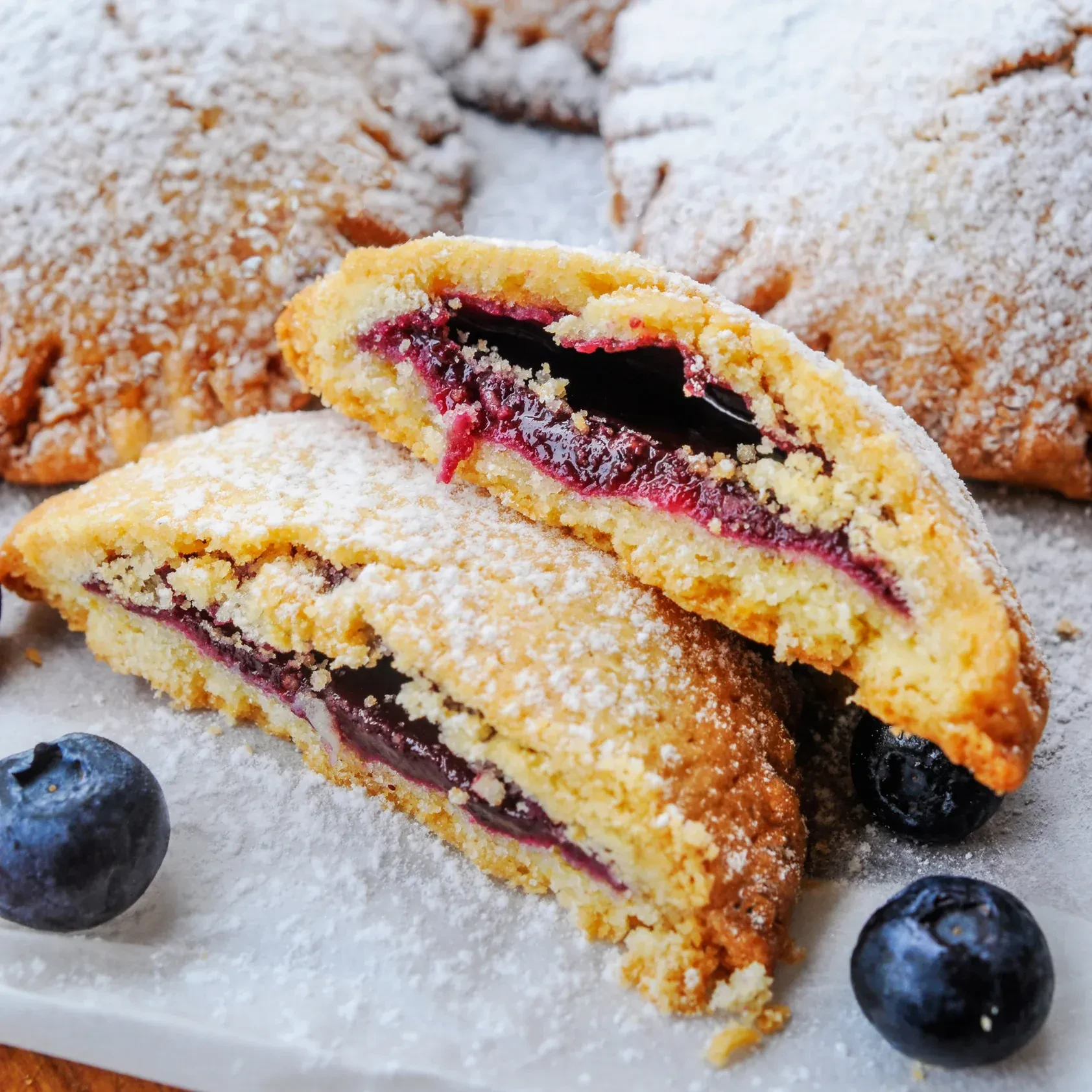 Authentic Italian Mountain Berry Blueberry Fillings Biscuits